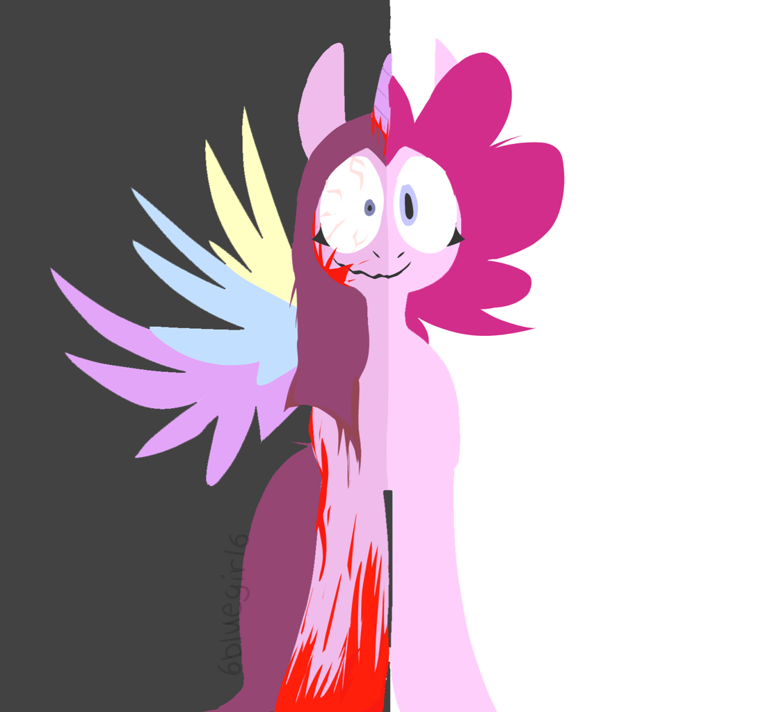 #3523084 - semi-grimdark, artist:6bluegirl6, pinkie pie, earth pony ...