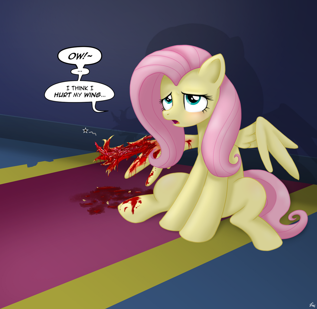 #3713211 - grotesque, semi-grimdark, artist:lennondash, fluttershy ...
