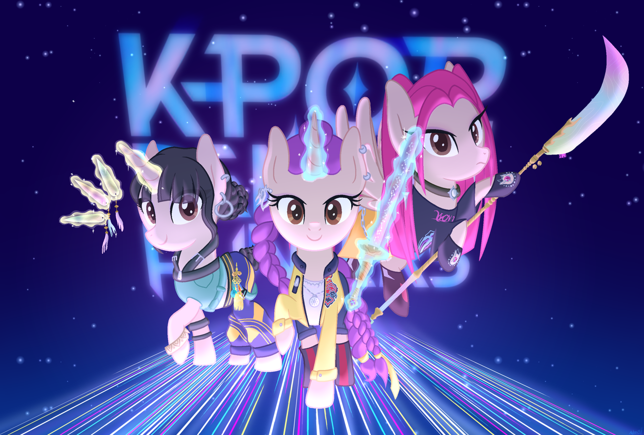 #3709343 - safe, artist:pelinstwinkle, pegasus, pony, unicorn, horn ...