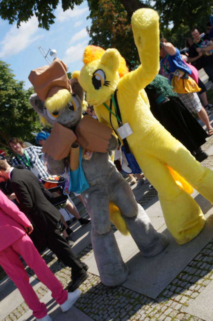 #3546000 - safe, derpy hooves, spitfire, human, galacon, g4, 2016, bag ...