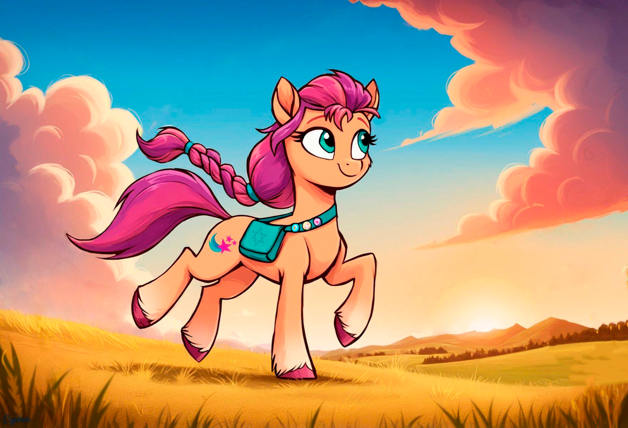 #3548147 - safe, ai composition, ai content, editor:cypher, sunny starscout, earth pony, pony ...