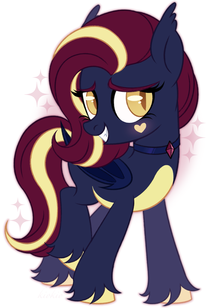 #3548814 - safe, artist:kiokio, oc, oc only, oc:nightingale ode, bat pony, pony, g4, bat pony oc ...