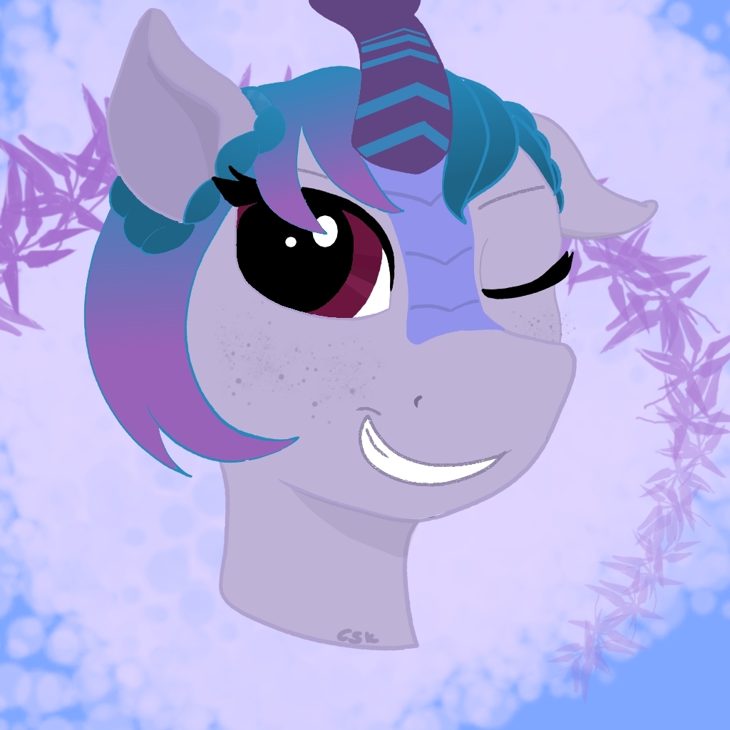 #3549023 - safe, artist:chikenskrach, oc, oc:sweet tart, kirin, bust, female, freckles, kirin oc ...