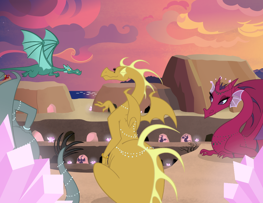 #3550543 - safe, artist:queencold, oc, oc only, dragon, crystal, dragon ...