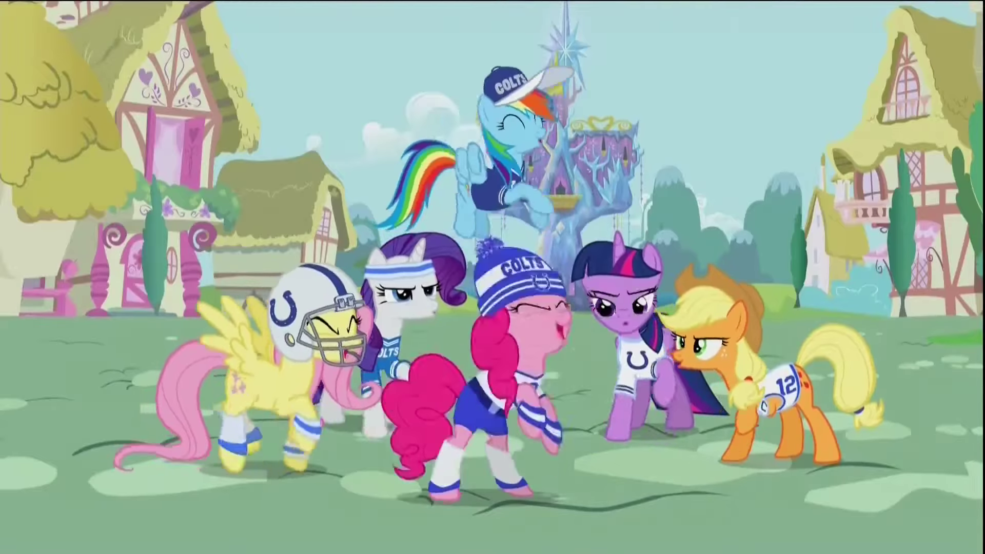 #3540382 - safe, screencap, applejack, fluttershy, pinkie pie, rainbow dash, rarity, twilight ...