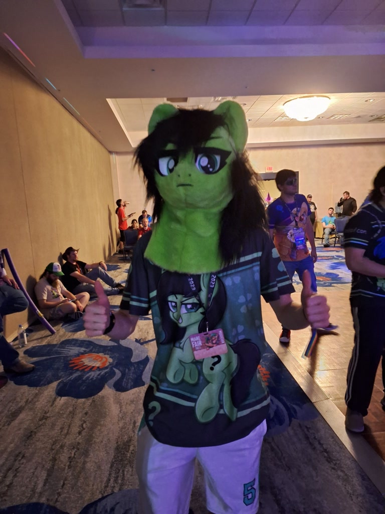 #3540526 - safe, oc, oc:filly anon, human, female, filly, fursuit ...