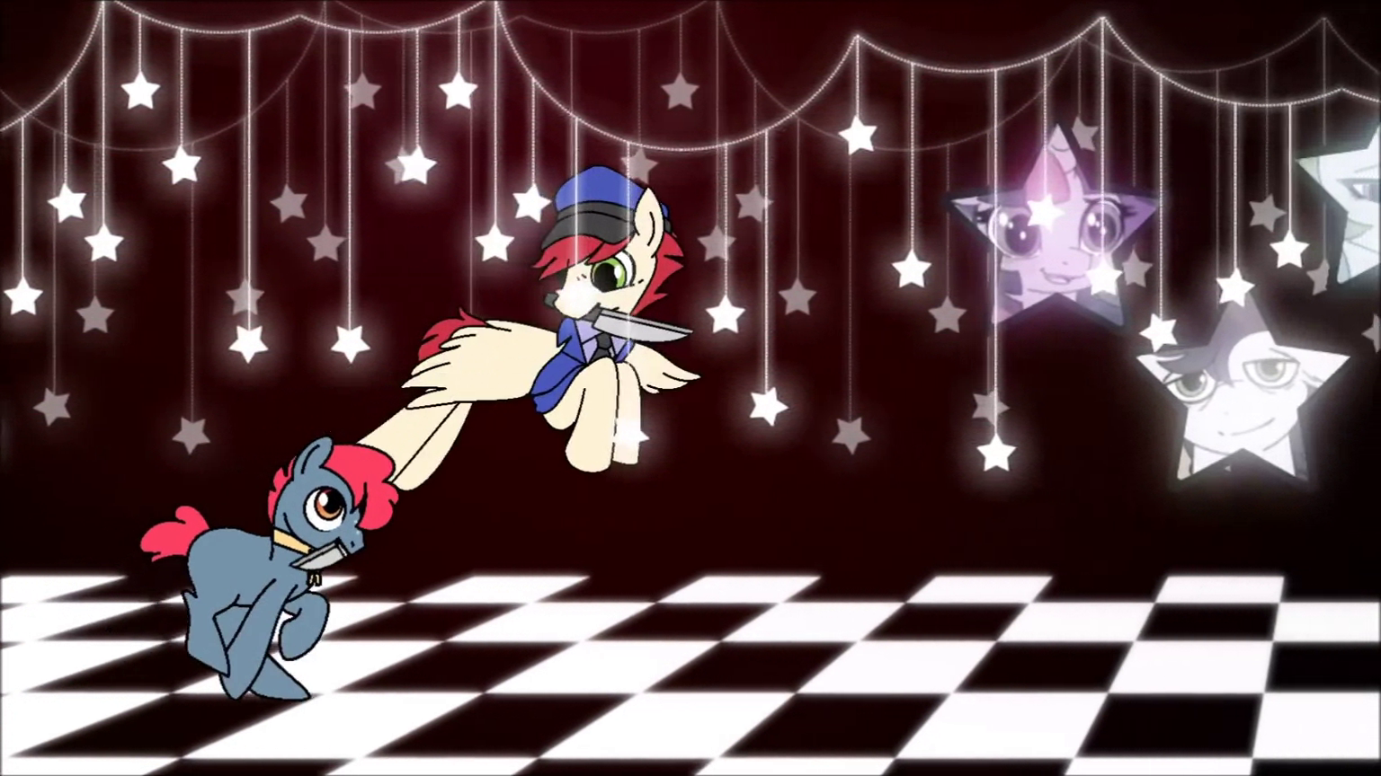 #3551724 - semi-grimdark, artist:tamers12345, apple split, care package ...