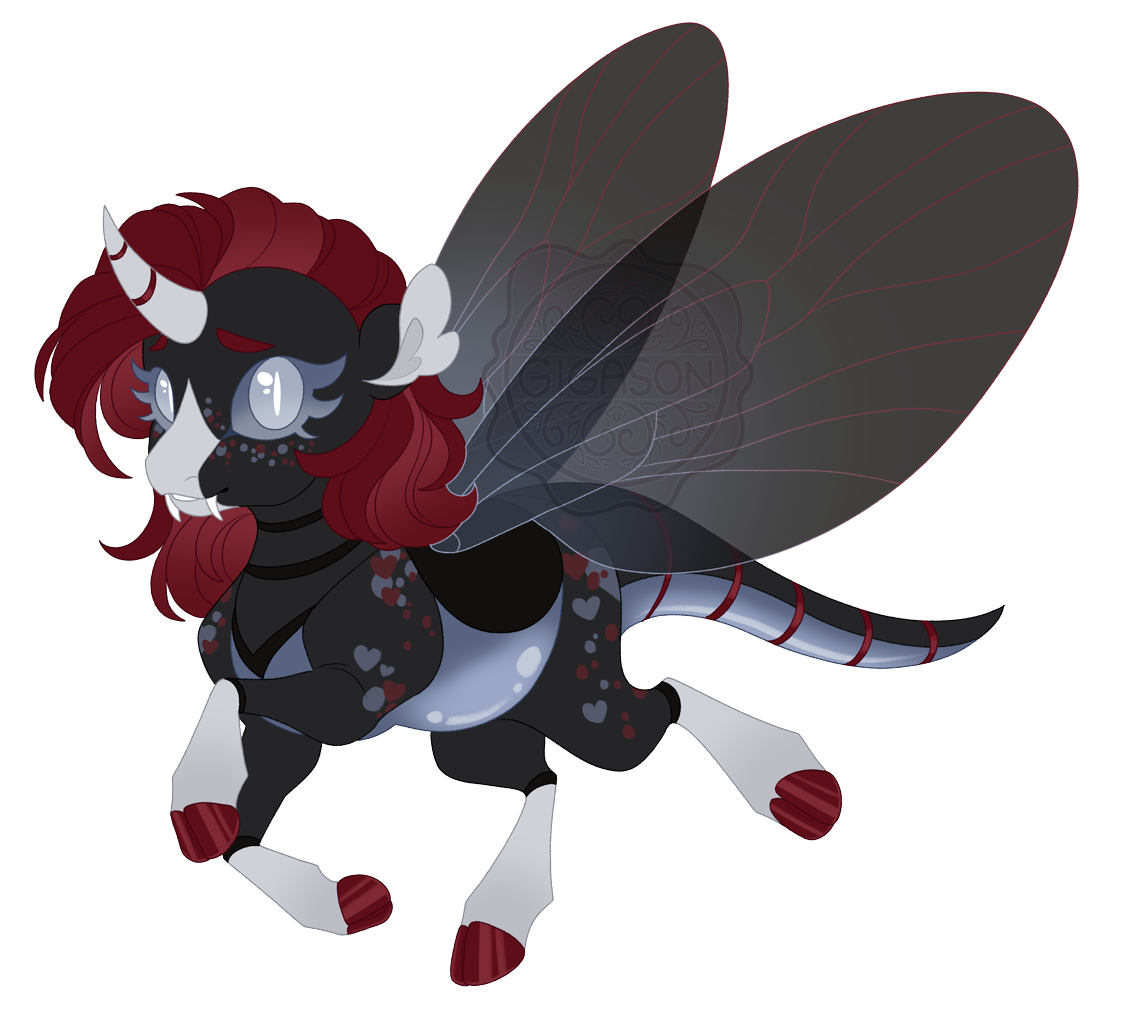 #3551947 - safe, artist:gigason, oc, oc only, oc:milda, changedling, changeling, absurd ...