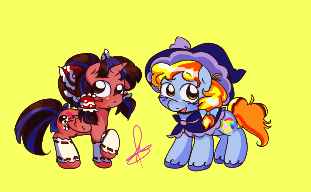 #3552930 - safe, artist:sumechiayuu, alicorn, earth pony, pony, bow ...