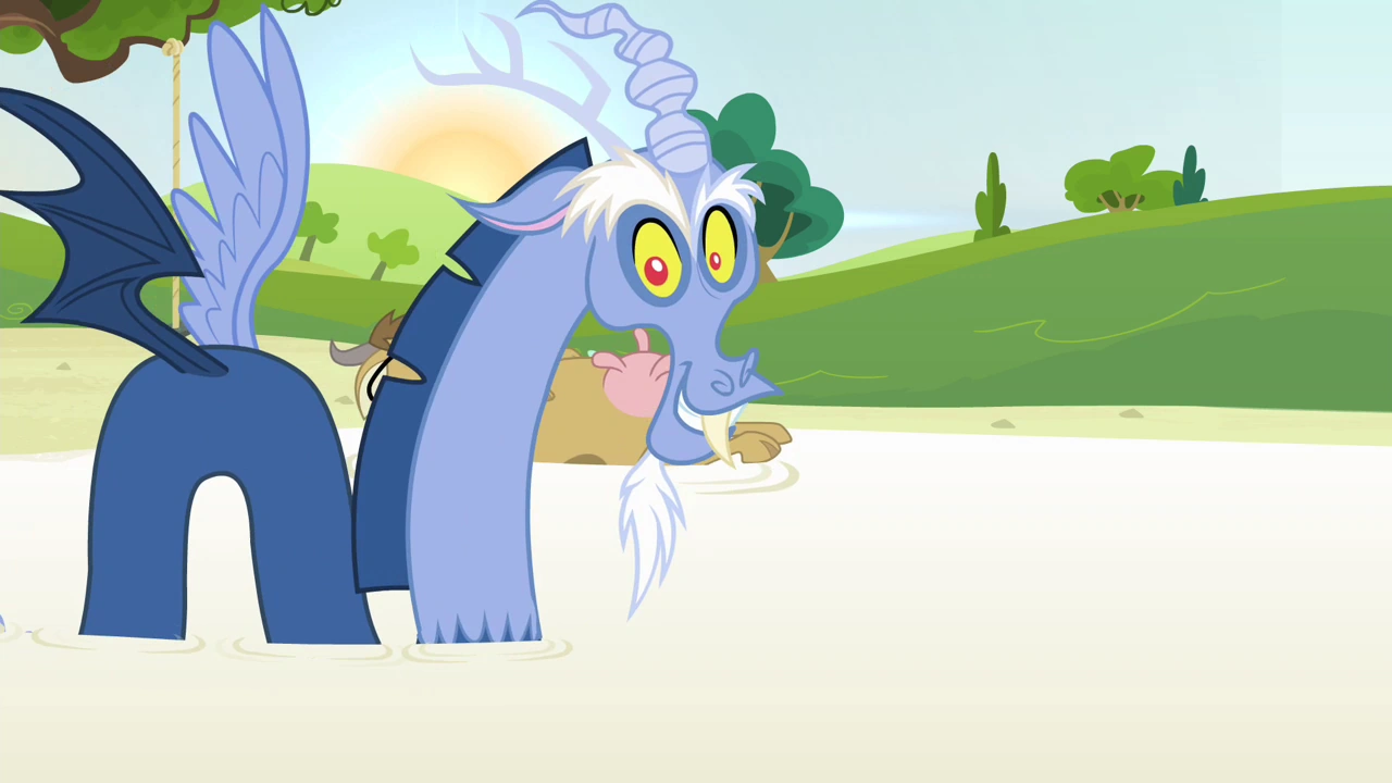 #3553296 - safe, screencap, bessie, discord, cow, draconequus, pony, g4 ...