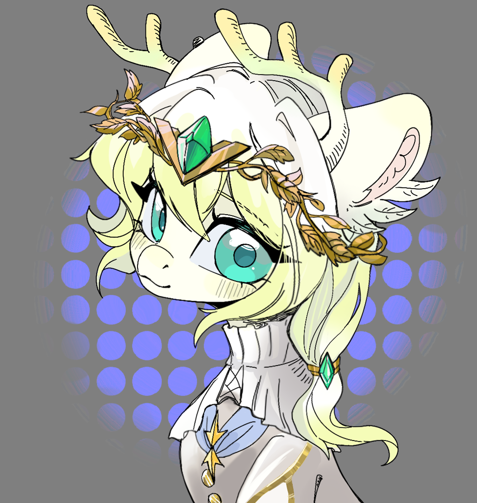 #3553402 - safe, artist:xi wen, oc, oc only, oc:starlin, deer, deer pony, original species ...