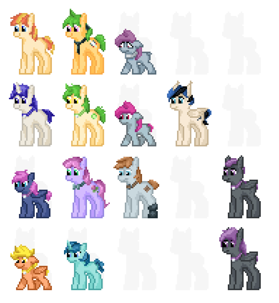 #3553489 - safe, artist:s410, oc, oc only, oc:aimless, oc:berry, oc:bronze typeface, oc:catmint ...