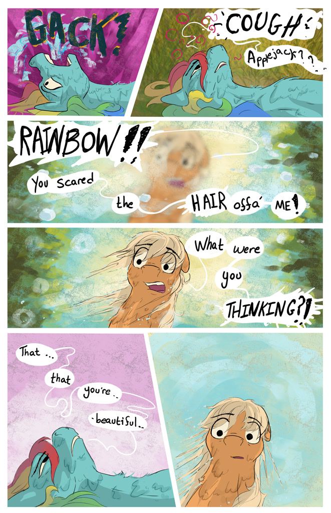 #3553699 - safe, artist:seventozen, applejack, rainbow dash, earth pony ...