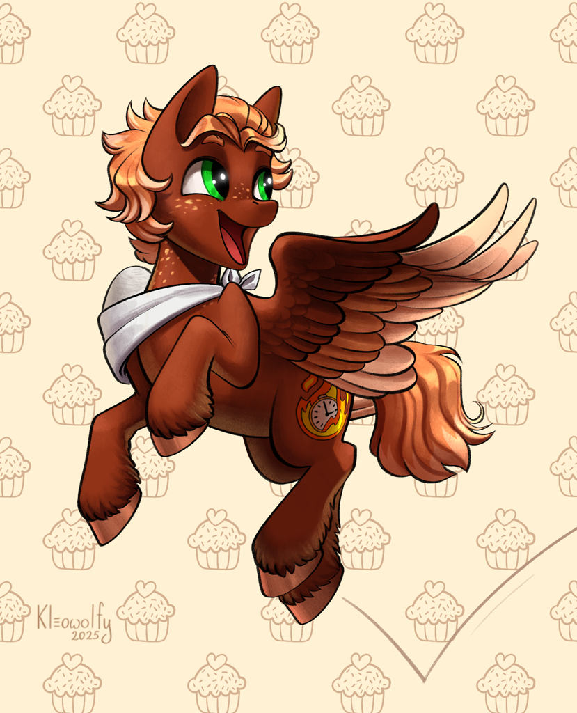 #3554856 - safe, artist:kleowolfy, oc, oc only, oc:golden flare, pegasus, pony, bandage ...