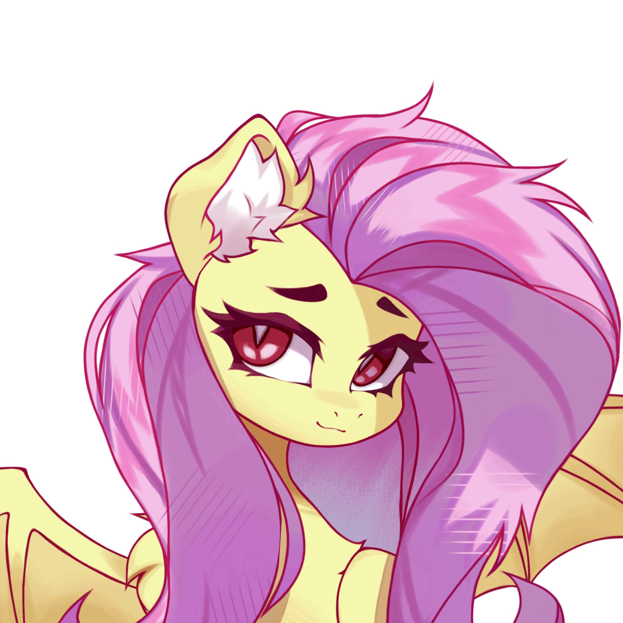 #3554961 - safe, artist:jfrxd, fluttershy, bat pony, pegasus, pony ...