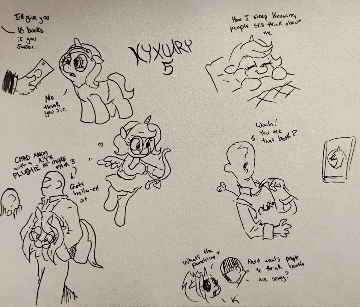 #3542910 - safe, artist:pony quarantine, oc, oc:anon, oc:dyx, oc:nyx ...