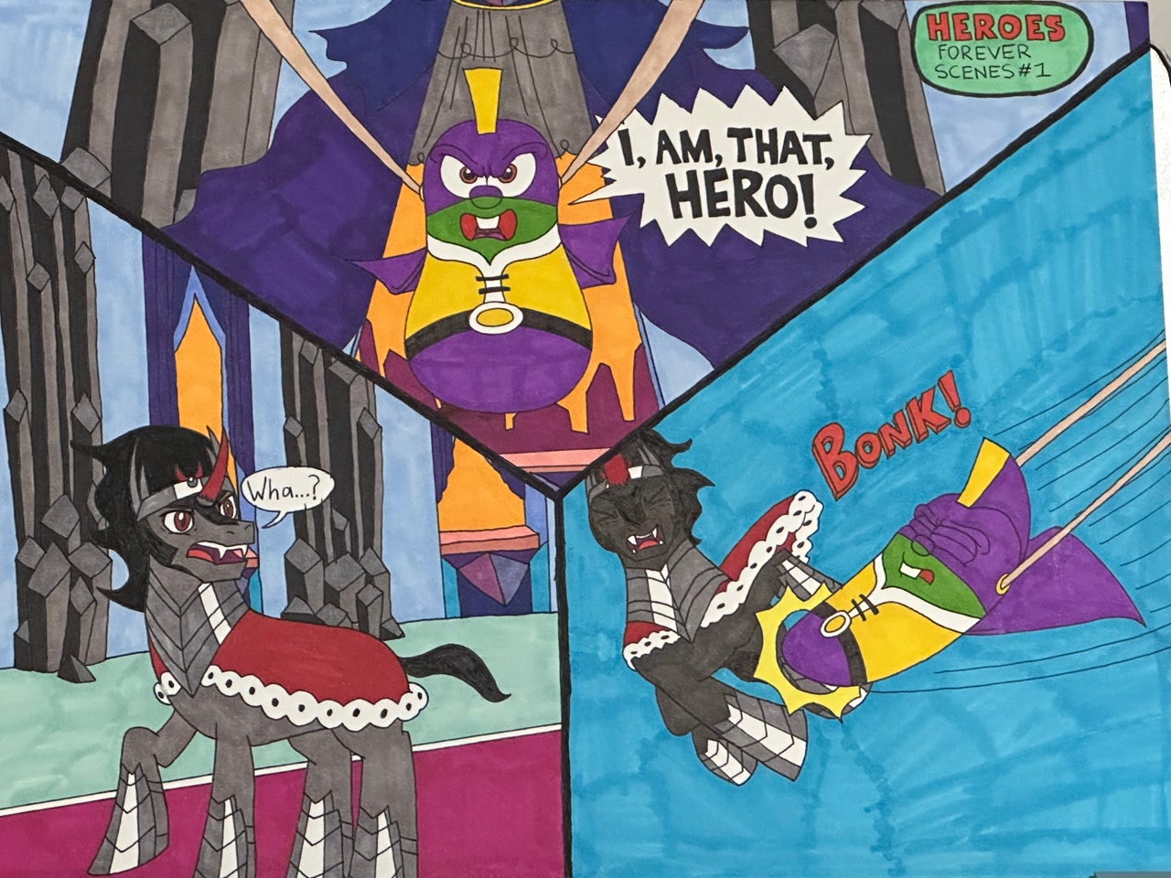 #3543607 - safe, artist:dylanwayneburk, king sombra, strike, pony ...