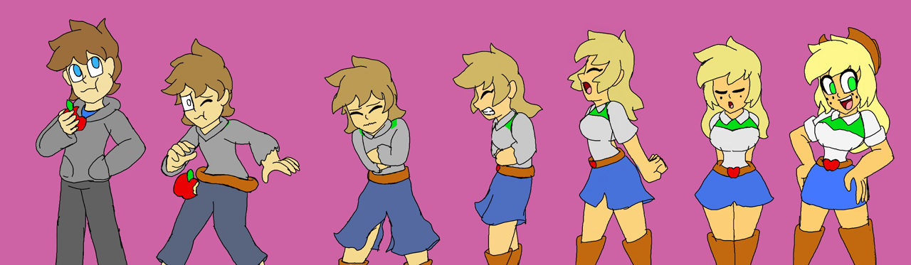 #3544206 - safe, artist:klonoahedgehog, applejack, human, equestria ...