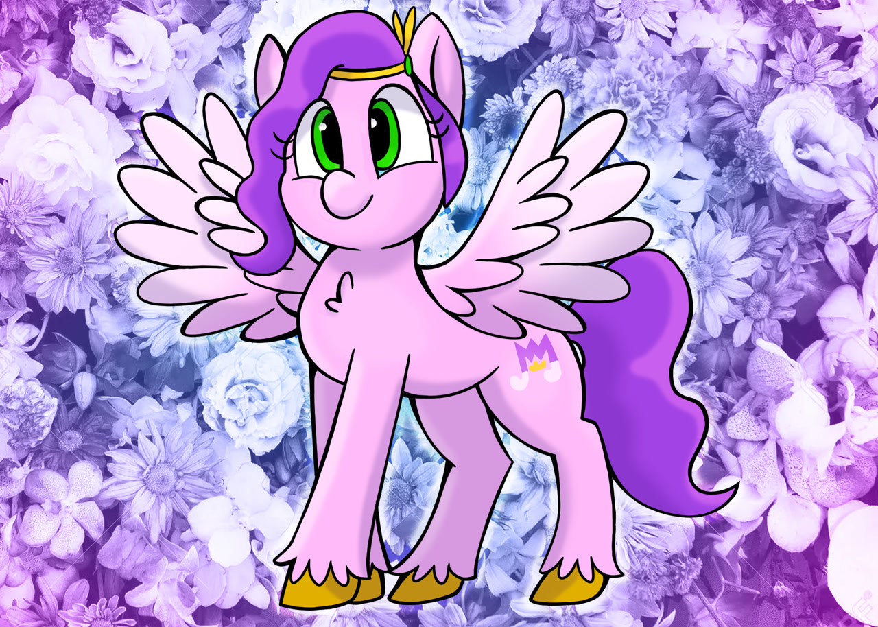 #3544600 - safe, artist:missingno44, pipp petals, pegasus, pony, g5, female, flower background ...