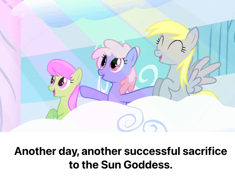 #3544656 - safe, edit, edited screencap, screencap, derpy hooves, merry may, rainbowshine, pony ...