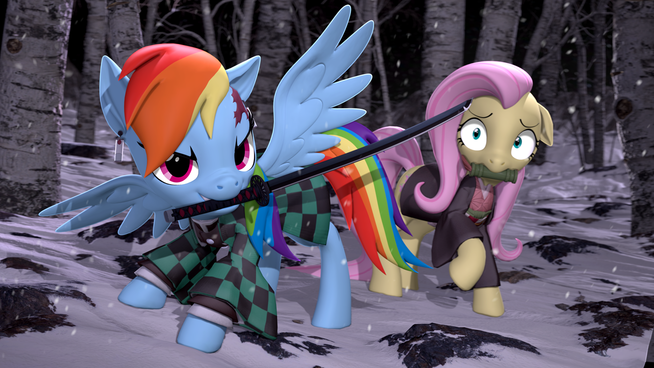 #3544689 - safe, artist:owlpirate, fluttershy, rainbow dash, pegasus ...