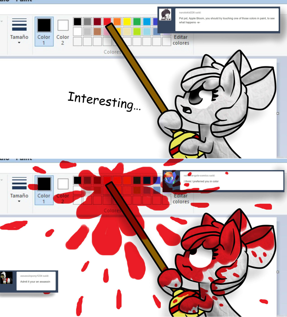 #3544735 - safe, artist:arielsbx, apple bloom, earth pony, pony, ask ...