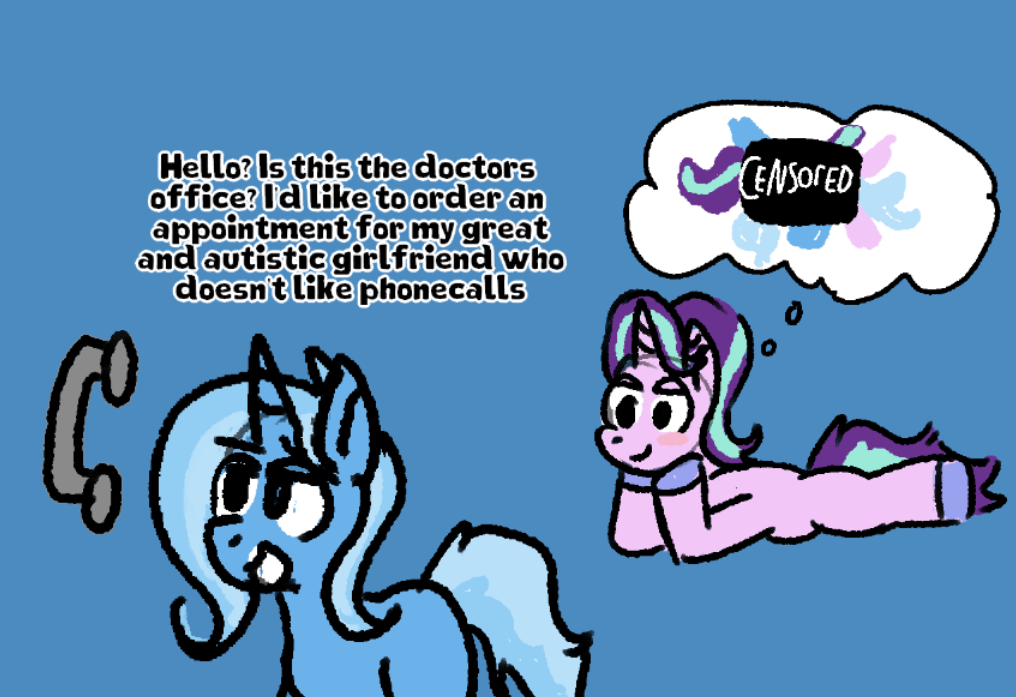 #3557488 - suggestive, artist:zoeyhorse, starlight glimmer, trixie ...