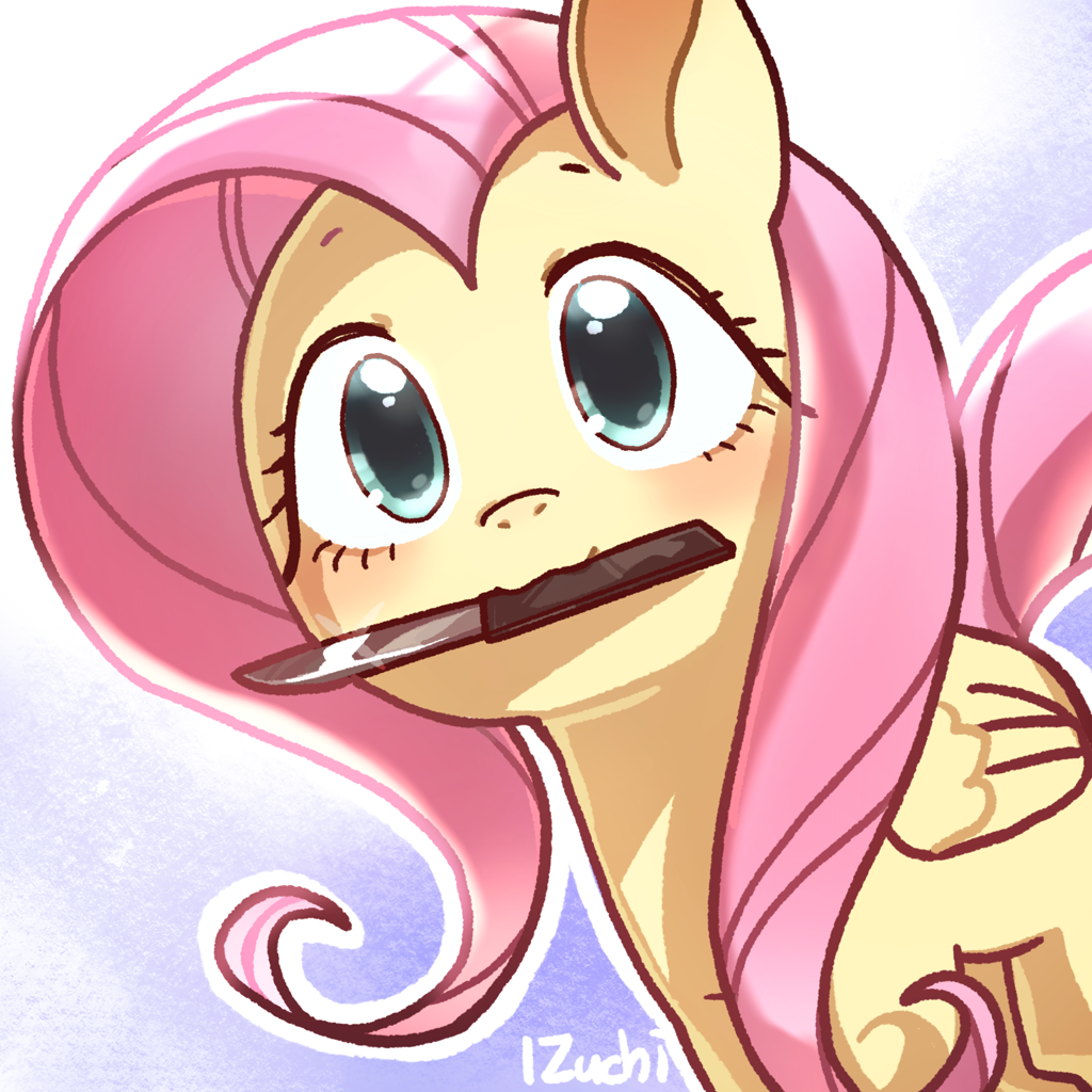 #3557727 - safe, artist:izuchi, fluttershy, pegasus, pony, g4, :3 ...