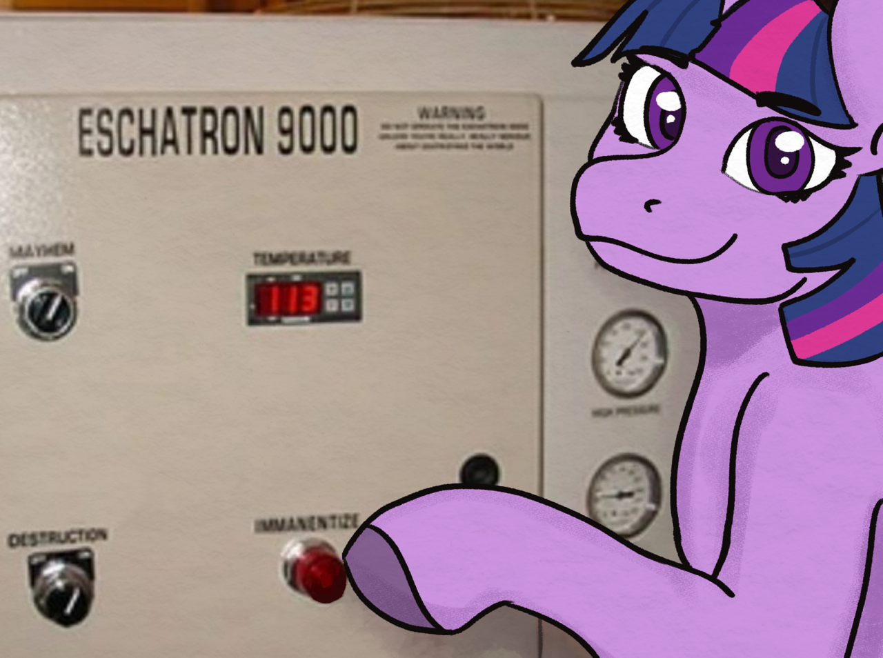#3557813 - safe, artist:owslafa, twilight sparkle, g4, eschatron 9000 ...