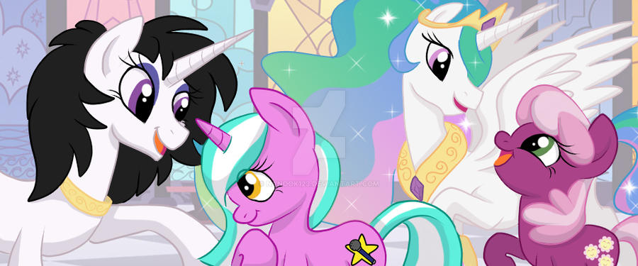 #3557919 - safe, artist:trish forstner, cheerilee, princess celestia ...