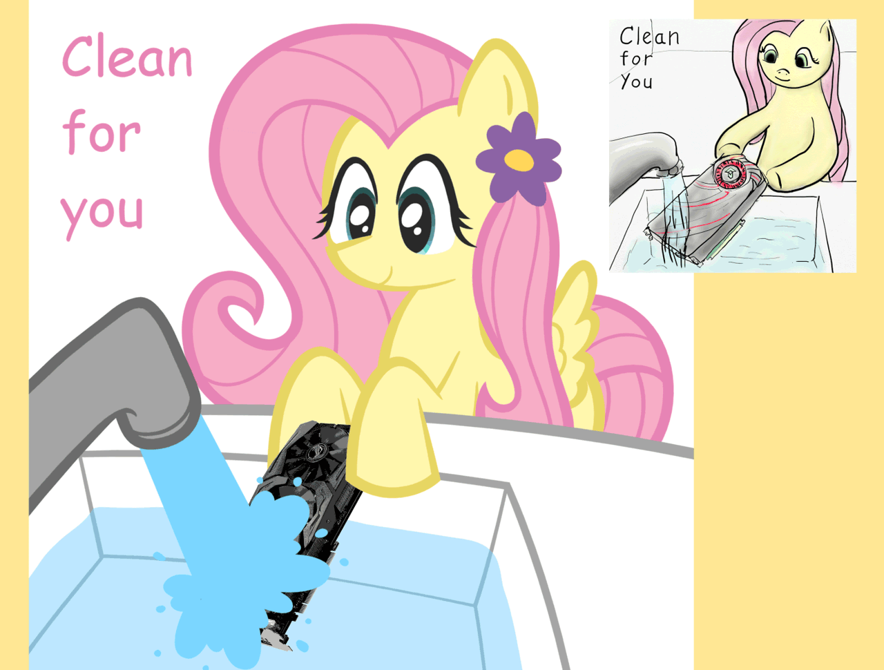 #3558086 - safe, artist:shadok, artist:trixsun, fluttershy, pegasus ...