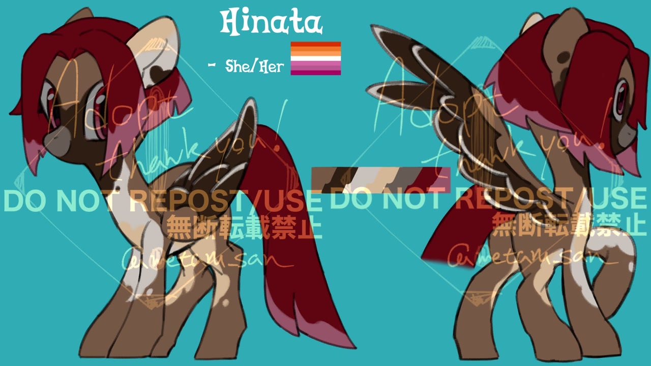 #3563554 - safe, artist:metaruscarlet, oc, oc only, oc:hinata, pegasus, pony, adoptable, blue ...