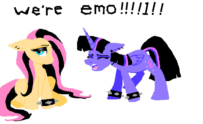 #3563769 - safe, artist:roachtoony, fluttershy, twilight sparkle ...