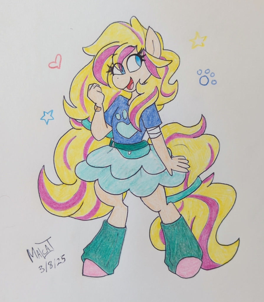 #3563961 - safe, artist:malcat, oc, oc only, oc:molly, horse, anthro ...