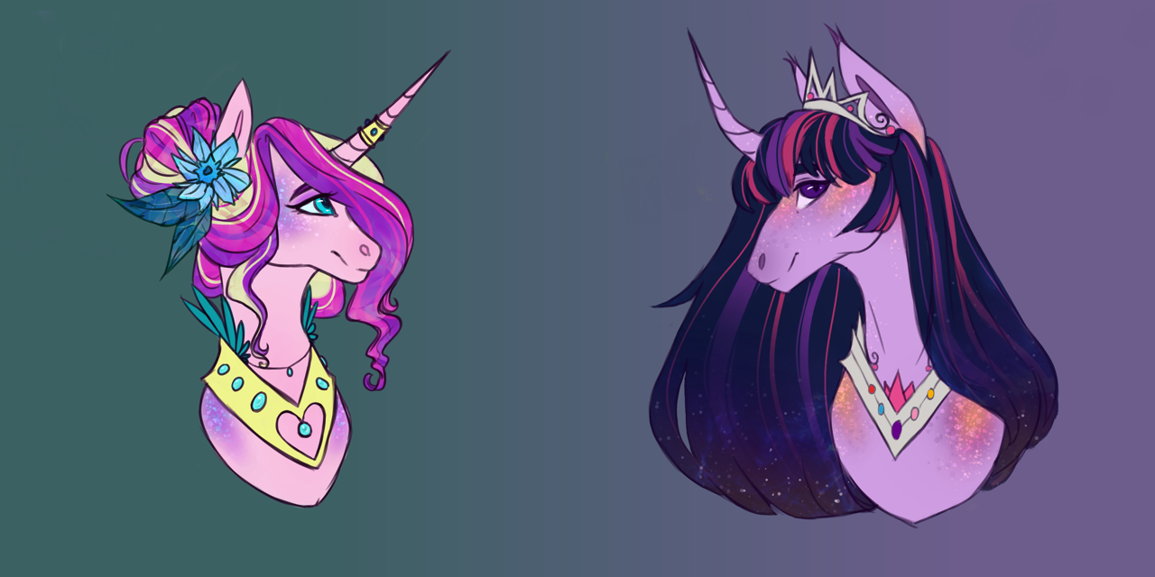 #3563969 - safe, artist:pjj0, princess cadance, twilight sparkle ...