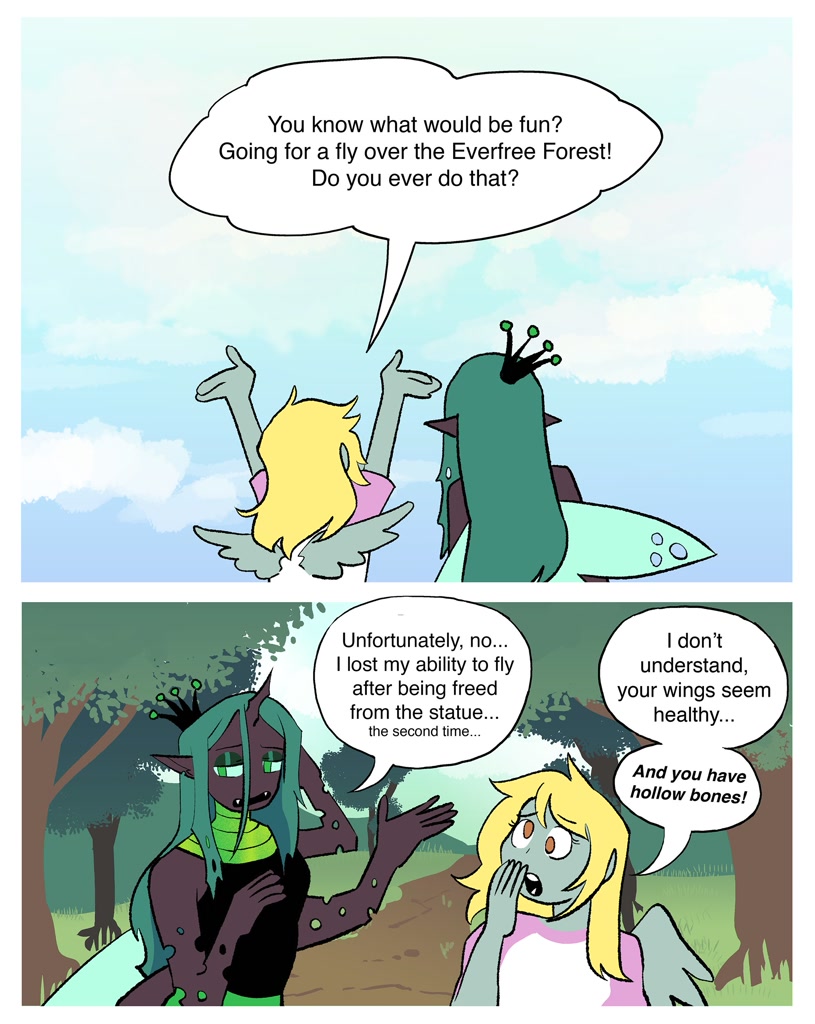 #3564110 - safe, artist:stevetwisp, derpy hooves, queen chrysalis ...