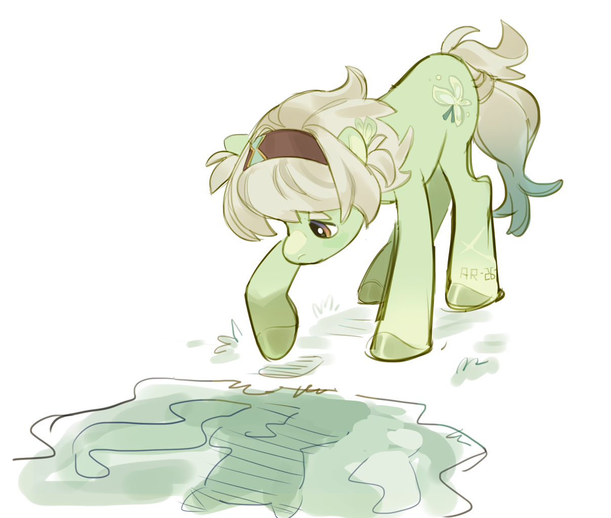 #3564531 - safe, artist:aitadraws, earth pony, pony, bushy brows ...