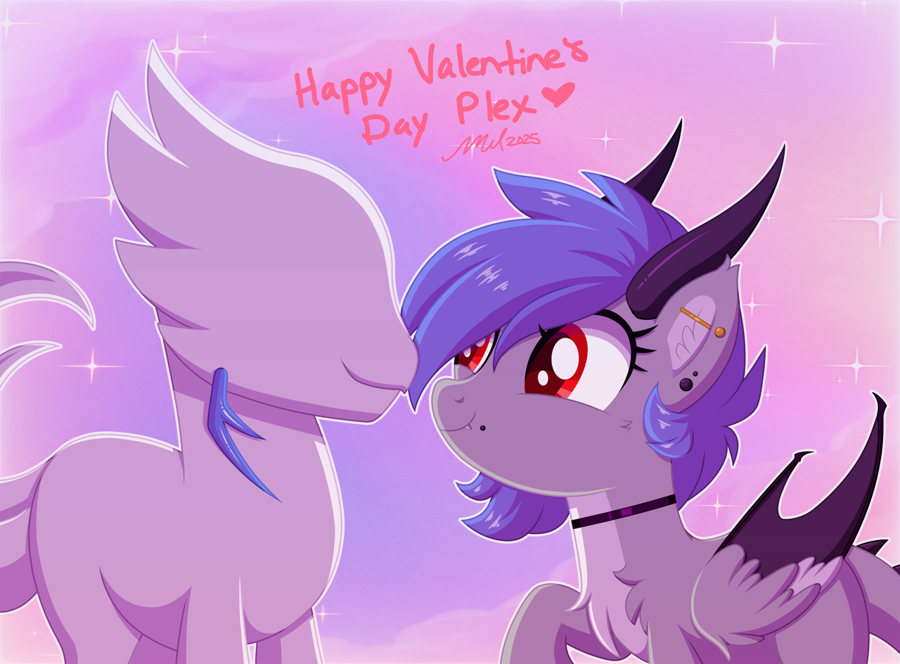 #3564750 - safe, artist:melodytheartpony, oc, oc:melody silver, oc:plex ...