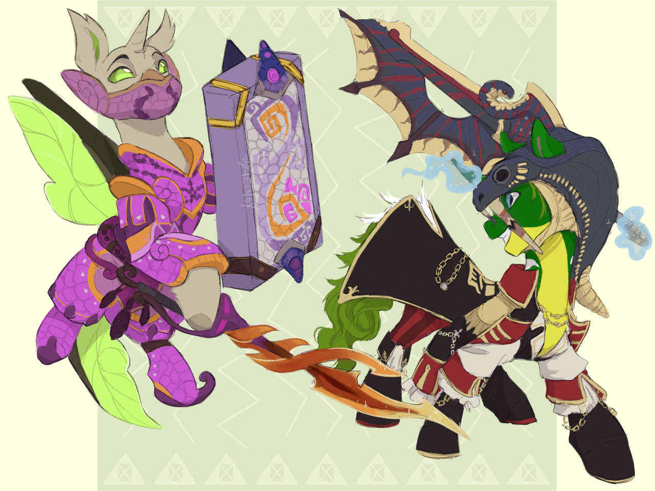 #3565048 - safe, artist:brielnox, oc, oc only, oc:copycat, oc:draklerahl, changedling ...