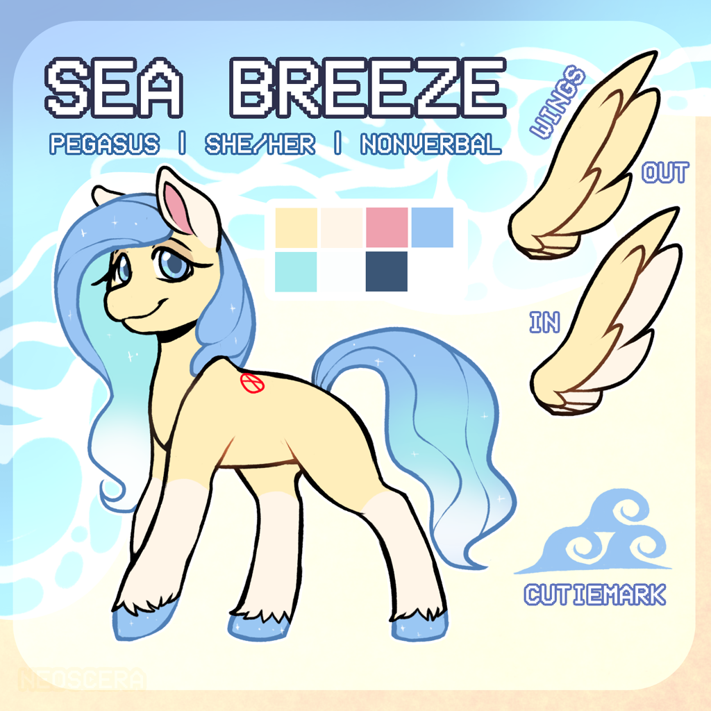 #3565227 - dead source, safe, artist:neoscera, oc, oc only, oc:sea breeze, pegasus, blue eyes ...