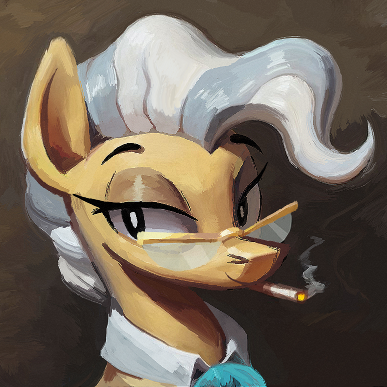 #3565410 - safe, artist:yidwags, mayor mare, earth pony, pony, g4, bust ...