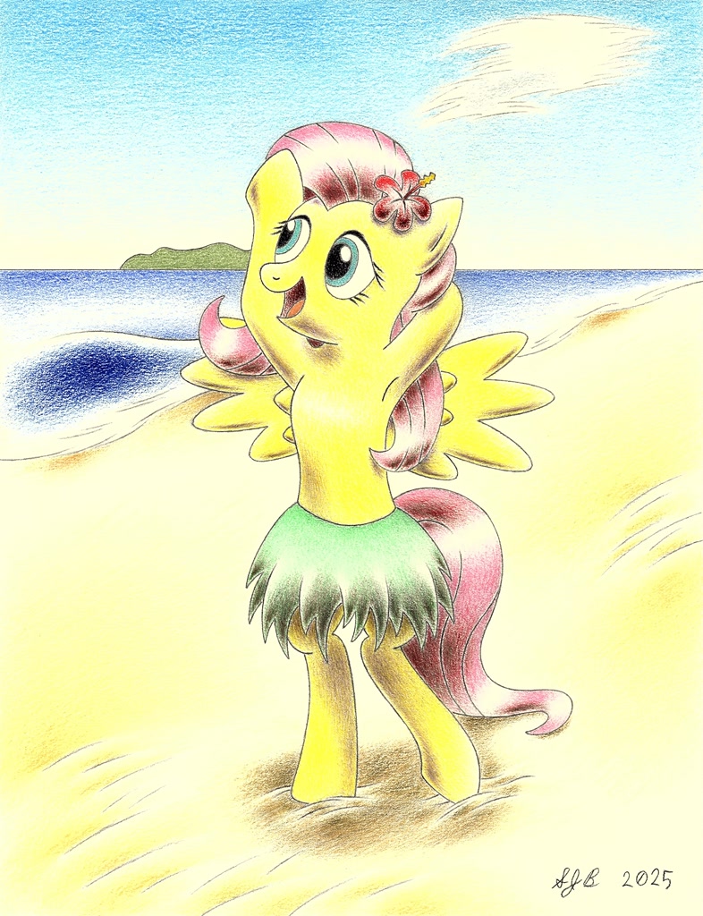 #3565779 - safe, artist:europeandragon, fluttershy, pegasus, pony, semi ...