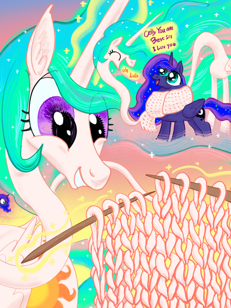 #3565976 - safe, artist:ja0822ck, princess celestia, princess luna, alicorn, pony, g4, clothes ...