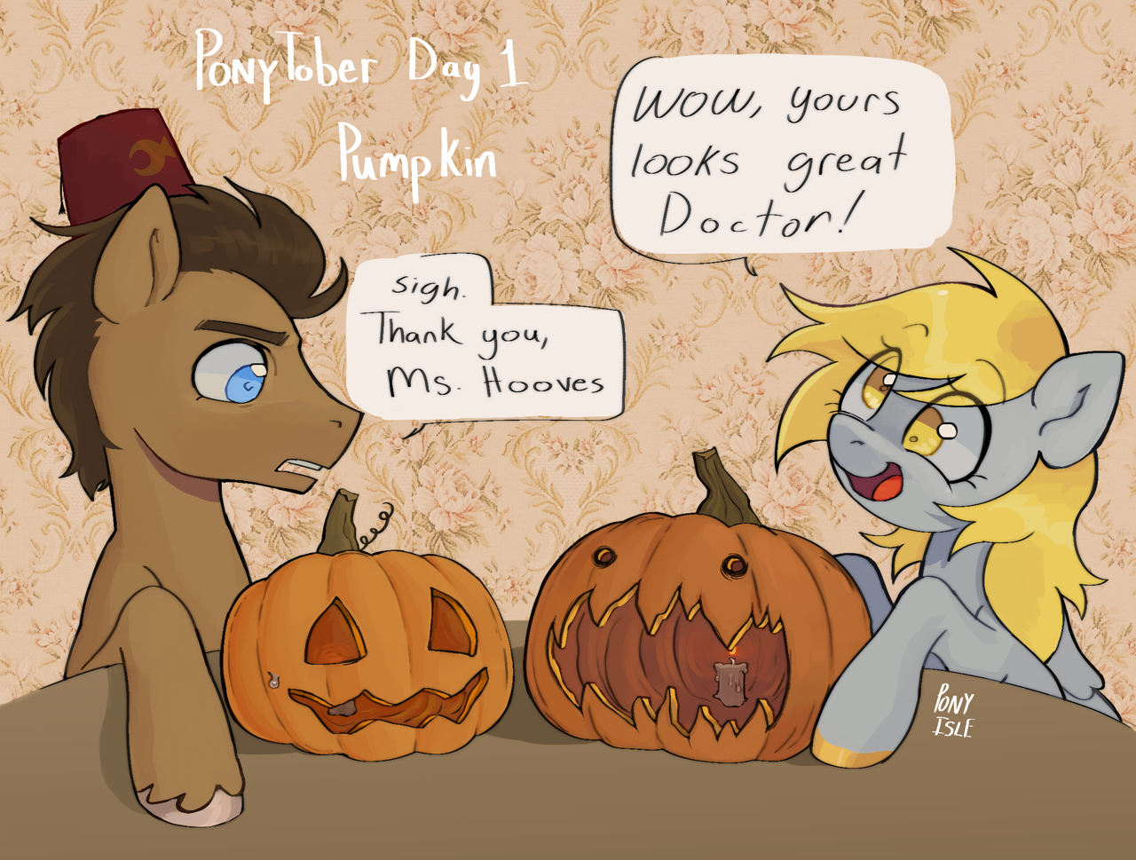 #3566177 - safe, artist:rottenisles, derpy hooves, doctor whooves, time ...