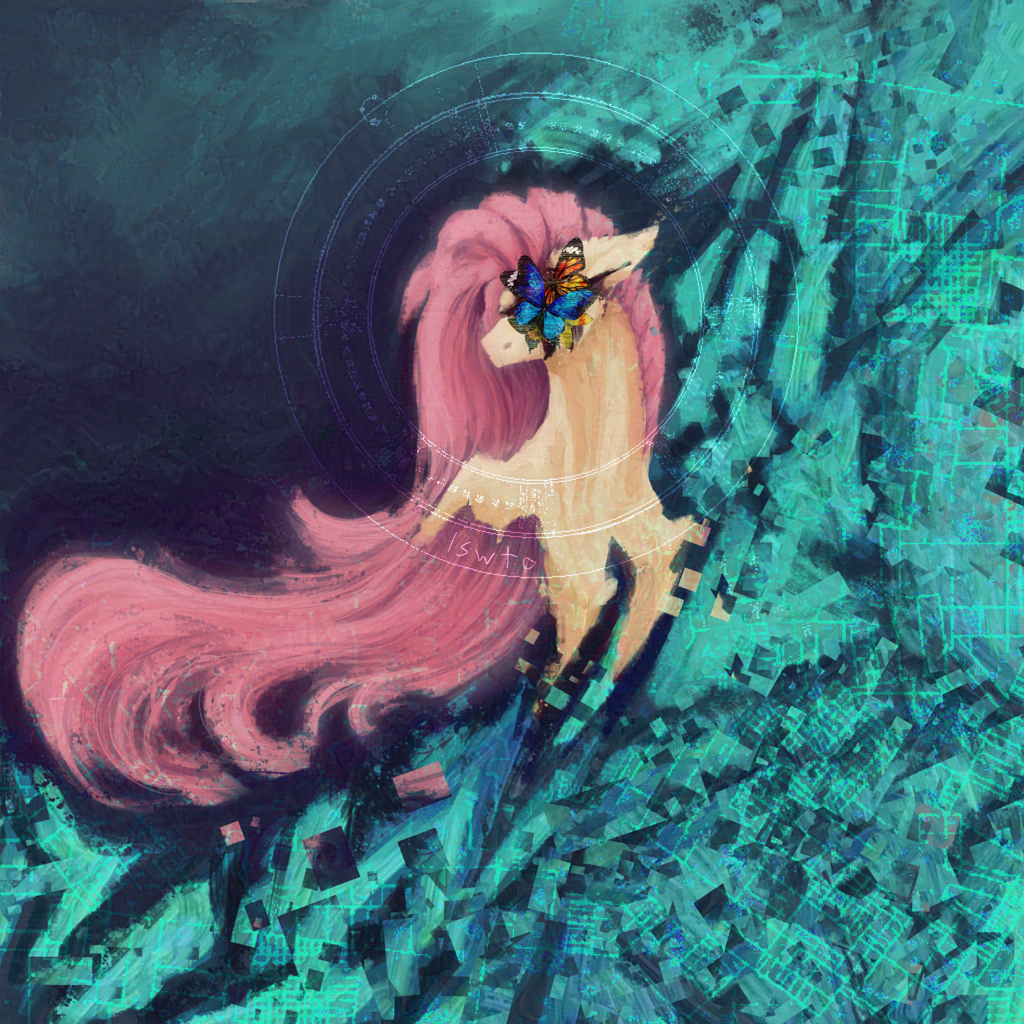#3566439 - safe, artist:iswto, fluttershy, butterfly, pegasus, pony, g4 ...