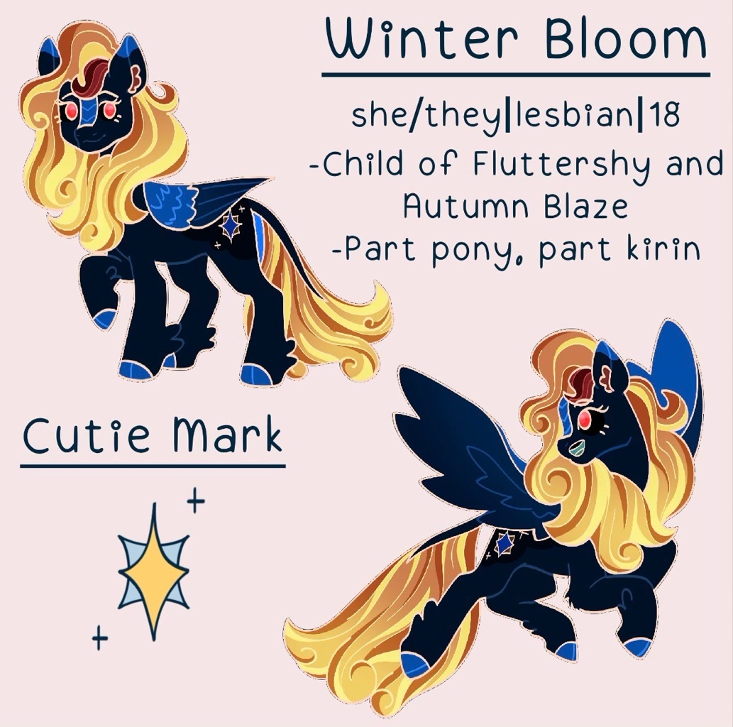 #3567607 - safe, artist:dam-creativity, oc, oc only, oc:winter bloom, hybrid, pegasus, pony ...