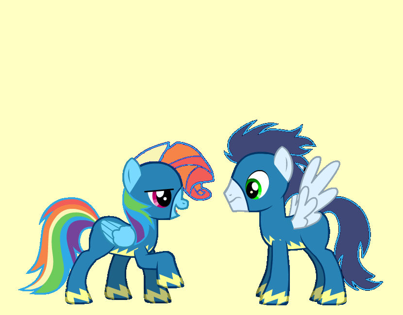 #3567850 - safe, artist:rogueheart101, rainbow dash, soarin', pegasus ...