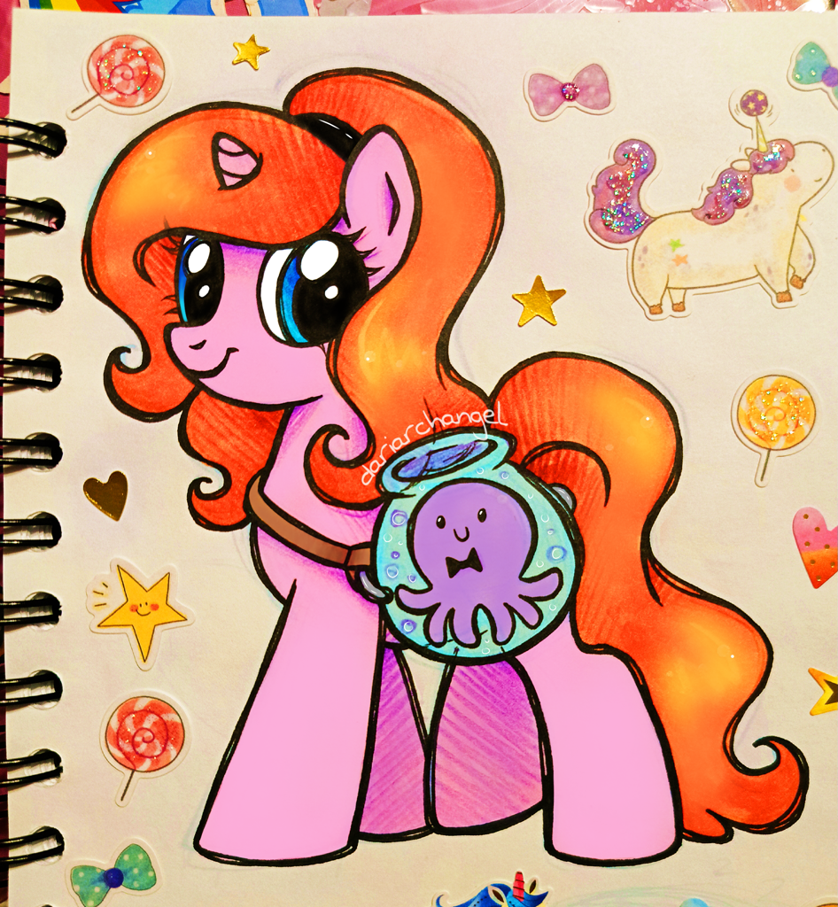 #3569156 - safe, artist:dariarchangel, oc, oc only, oc:dazha, octopus ...