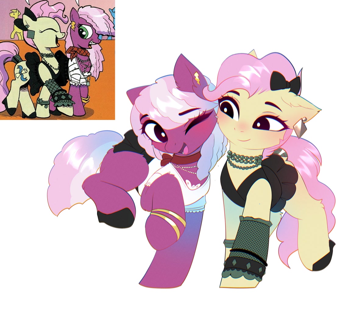 #3570162 - safe, artist:magnaluna, idw, cheerilee, mayor mare, earth ...