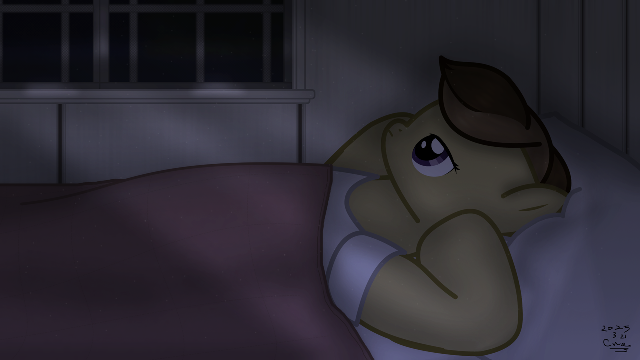 #3570395 - safe, artist:99999999000, oc, oc only, oc:zhang cathy, earth pony, pony, bed, bedroom ...